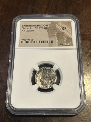 NGC XF Osroes II 190-208 AD, PARTHIAN PARTHIA KINGDOM EMPIRE, DRACHM ...
