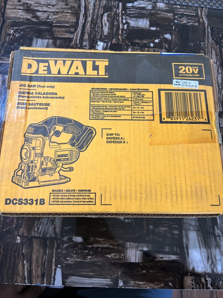 DEWALT DCS331B 20V MAX Li-Ion Cordless Jig Saw - BRAND NEW ...