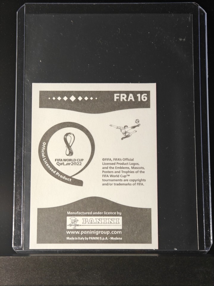 2022 Panini FIFA World Cup Qatar Karim Benzema Red Parallel Sticker FRA ...