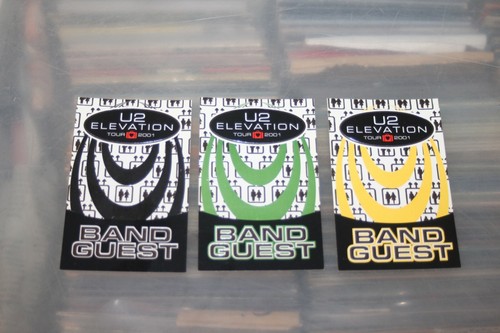 U2 - 3x Backstage Pass - Inlay Cards - FREE SHIPPING - #18 | eBay