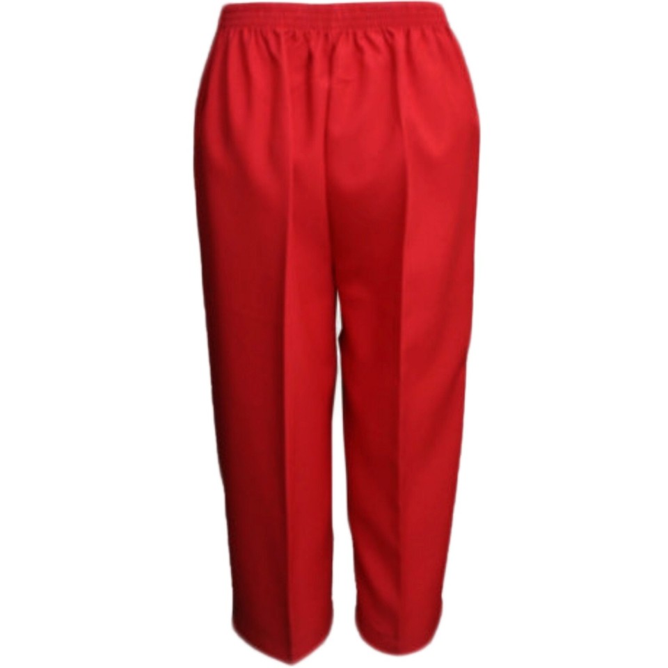 LADIES 3/4 TROUSERS WOMENS THREE QUARTER ELASTICATED WAIST CAPRI ...