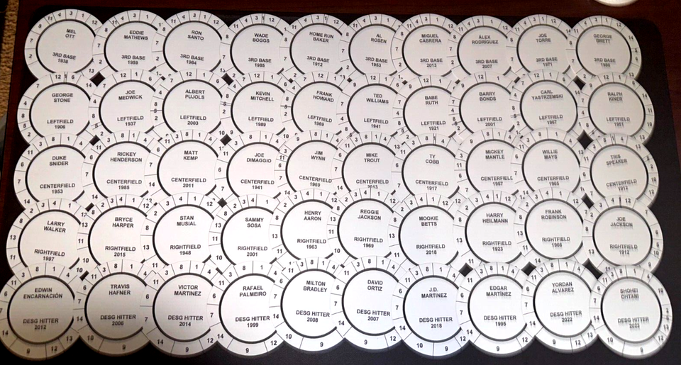 BEST SEASON (See Information) Cadaco All-Star Baseball (100 PRE-CUT ...