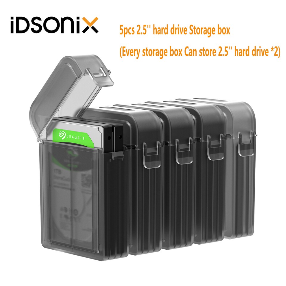 IDsonix 1/2/5 Pack 2.5" 3.5" Hard Drive Disk Protective Case HDD SDD ...