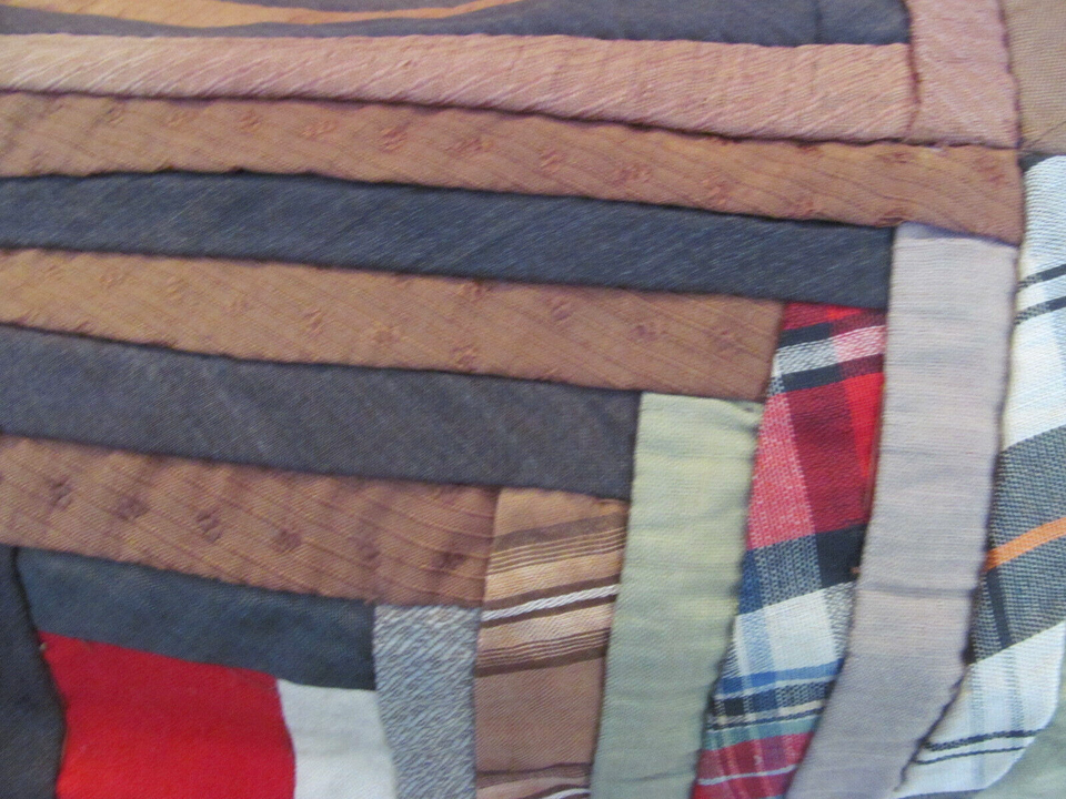 Late 1800s Victorian LOG CABIN Barn Raising Antique Handmade Quilt 68 x ...