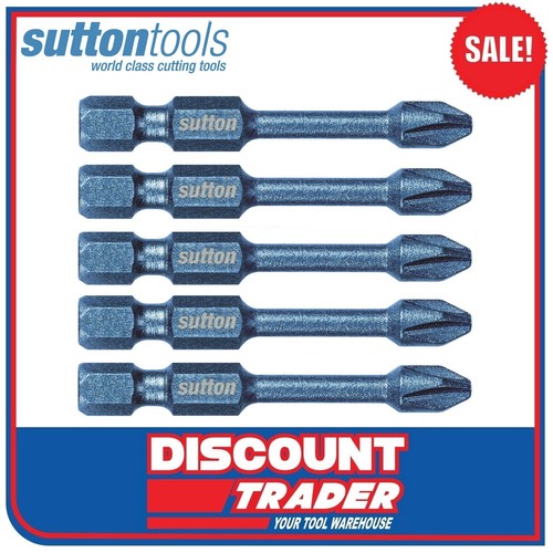 Sutton Tools Ultrabit 1/4" Hex Drive Screwdriver Bit PH2 50mm Pack of 5 ...