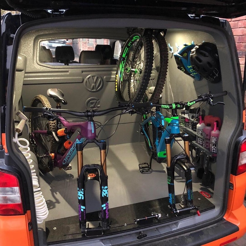 VW TRANSPORTER MTB BIKE RACK, INTERIOR MOUNT, VWT5 VWT6 | eBay