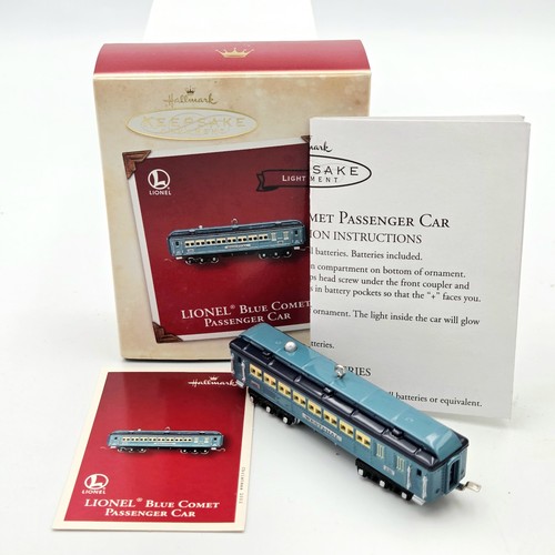 2002 Hallmark Lionel Blue Comet Passenger Car Diecast Train Light ...