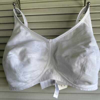 NWT Anita JANA Sz 40 G~White Support Bra Cotton Soft~Wireless Wide ...