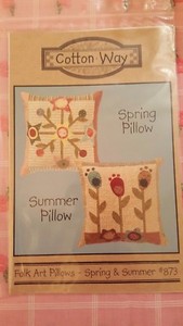 Cotton Way Sewing Craft Quilting Pattern 873 Folk Art Pillows Summer ...