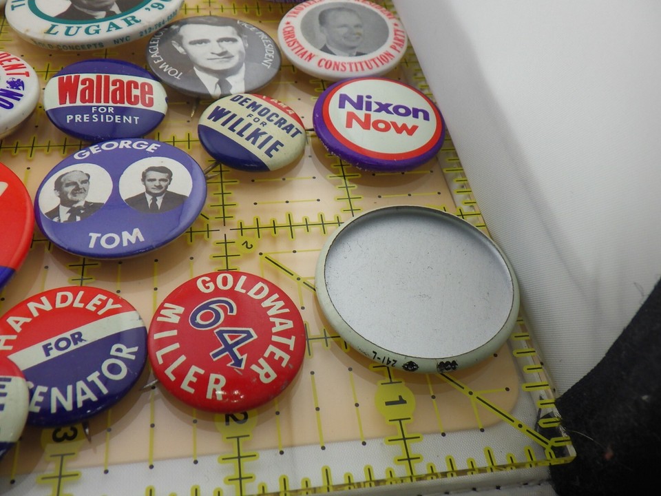 Political Pinback Button Collection Lot x67 Assortment Mix Old Vintage ...