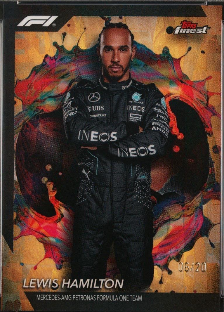 2024 Topps Finest Formula 1 - Rare Lewis Hamilton #289 Gold Refractor ...