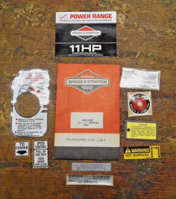 OEM Genuine Briggs & Stratton Decal Kit 491195 | eBay