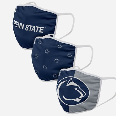Penn State Nittany Lions Football NCAA 3 Pack Fan Mask Face Covering IN ...