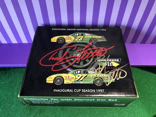 1:64 CHAD LITTLE AUTOGRAPH REVELL JOHN DEERE 2-CAR TIN SET #23 & #97 ...