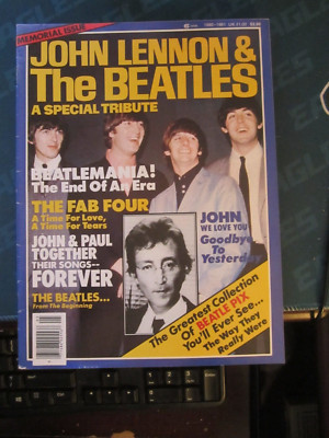 John Lennon & The Beatles Special Tribute Magazine 1980 Beatlemania RS ...