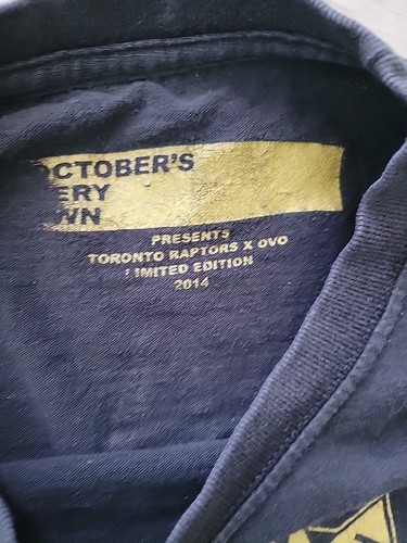 men OVO drake Toronto Raptors long-sleeved limited edition XL- vintage ...