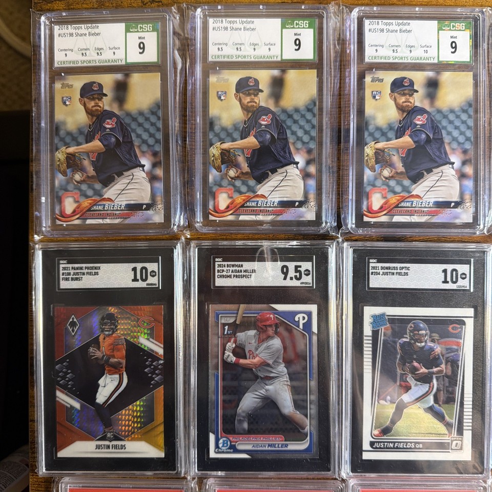17 Card Graded Multi-Sport Slab Lot -PSA, SGC, BGS , CSG Graded Cards ...