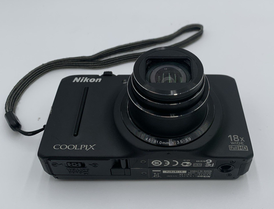 Nikon COOLPIX S9300 GPS 18x Wide Full HD Optical Zoom 16MP Black ...