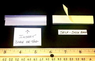 BULK!! 100 ADHESIVE 3" COOLER FREEZER GLASS DOOR GRIPPER SIGN TAG ...