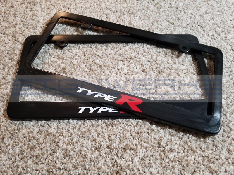 Honda Civic Type R License Plate Frame Racing Vtec FK2 2 colors - Pair ...