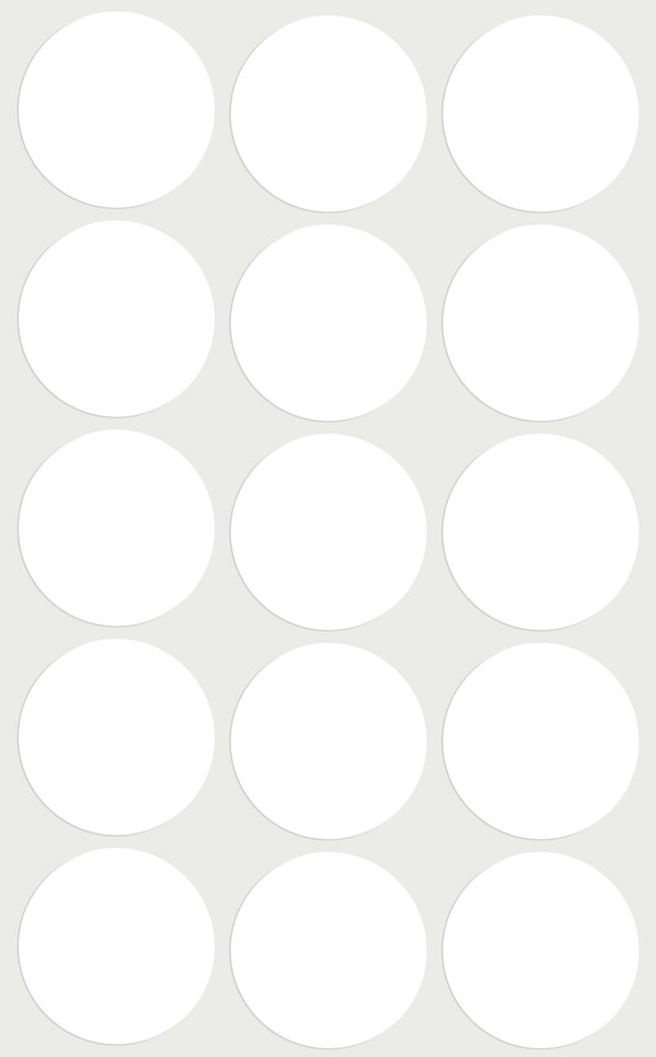 Color-Coding Labels in White Various Sizes 8MM-38MM (¼ " - 1 ½ ") 15 ...