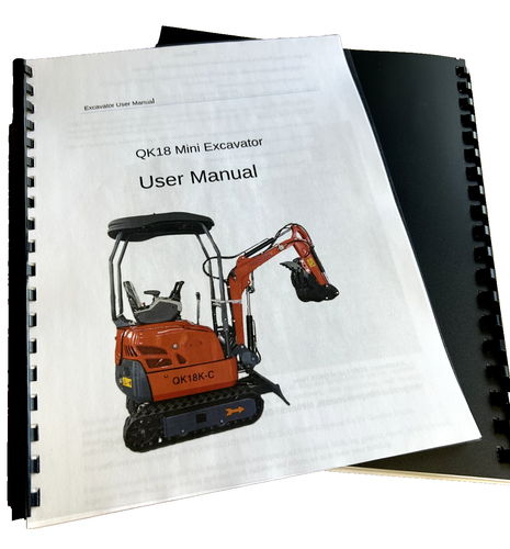 Mini Excavator Compact Track Hoe QK18 Operation & Maintenance Manual | eBay