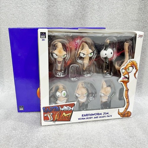 Premium DNA Groovy EarthWorm Jim Figure 1:12 Worm Body and Heads Pack ...