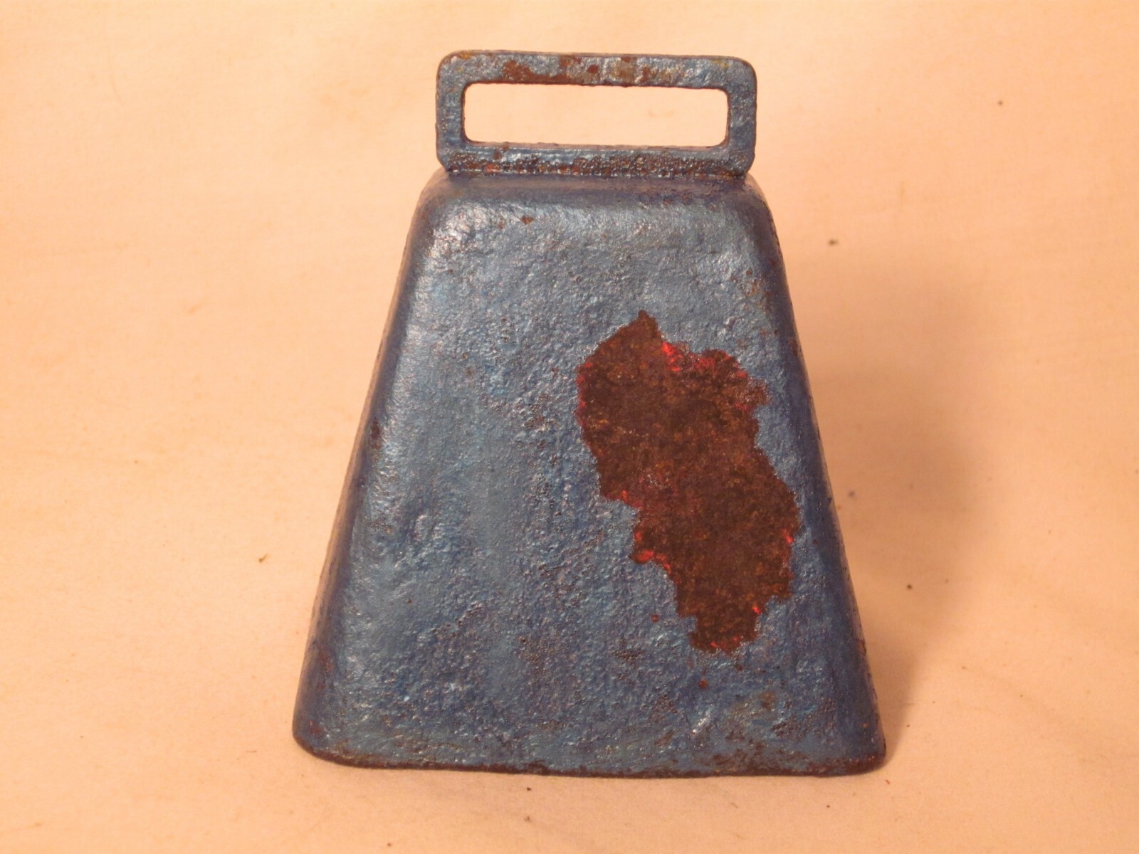 vintage cowbell old *painted solid metal cow bell ringer antique heavy ...