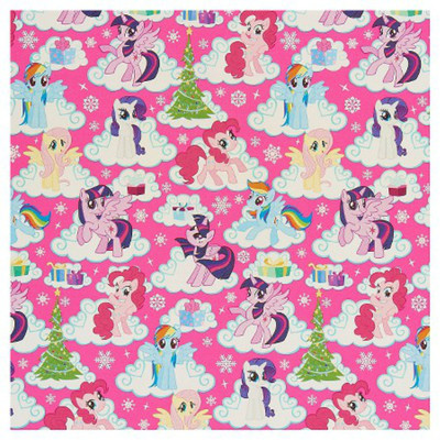 MY LITTLE PONY GIFT WRAP WRAPPING PAPER FLAT CHRISTMAS HOLIDAY 60 SF ...