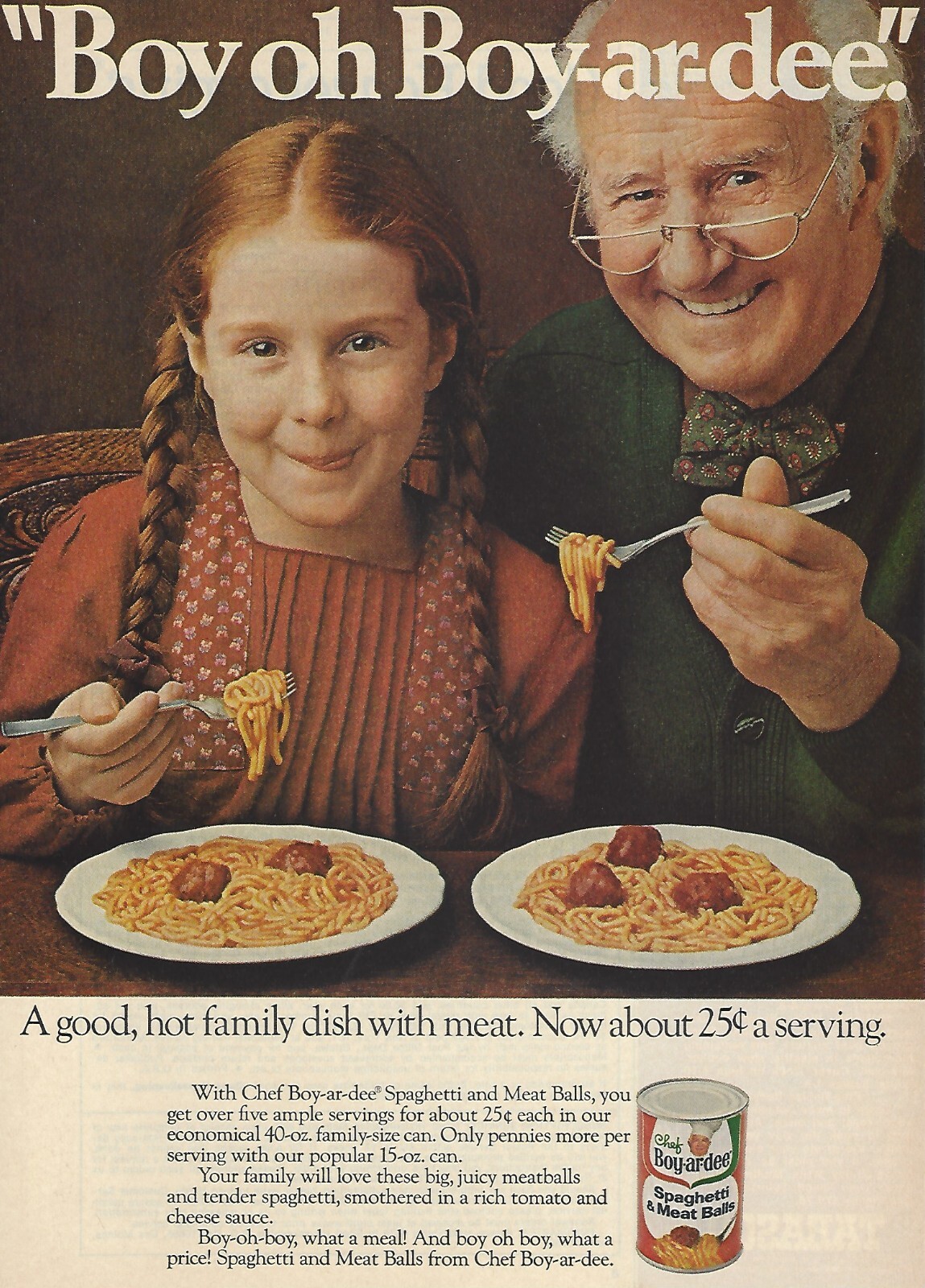 1977 Chef Boyardee Spaghetti & Meatballs vintage Print Ad 70's ...