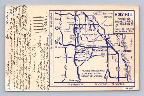Holy Hill "America's Favorite Pilgrimage" Vintage HUBERTUS Wisconsin ...