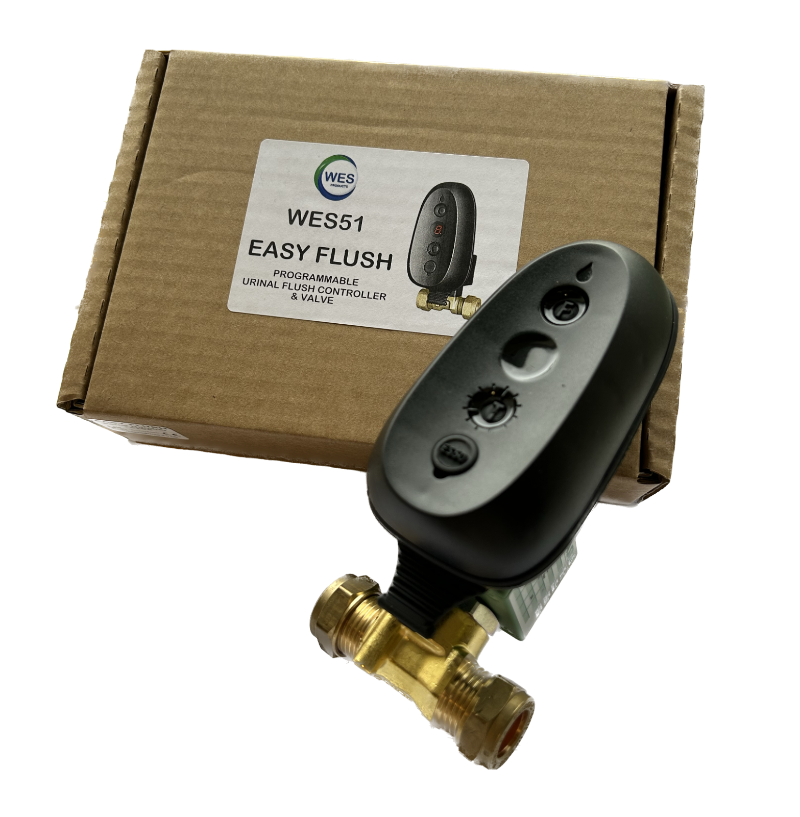 WES51 EASY FLUSH BATTERY POWERED URINAL FLUSH CONTROL & VALVE (15mm ...