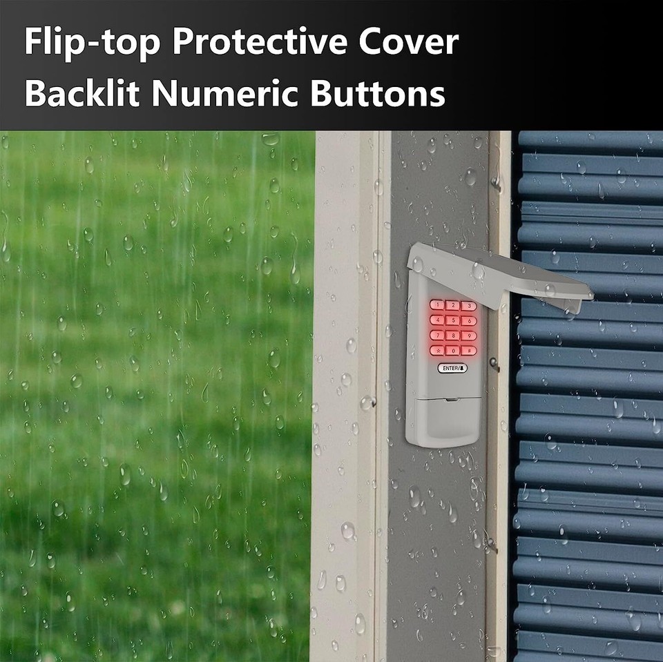 877LM Wireless Keypad Entry System Fit liftmaster Chamberlain Garage ...