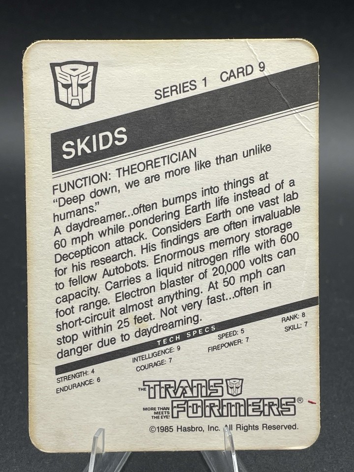 1985 Hasbro Transformers 33 Card Lot Including Numerous Rare Variations ...