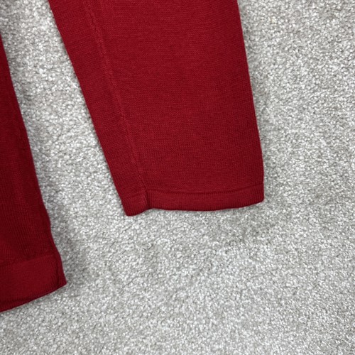 J Jill Tunic Sweater Womens Medium Red Cotton Blend Pullover V Neck ...