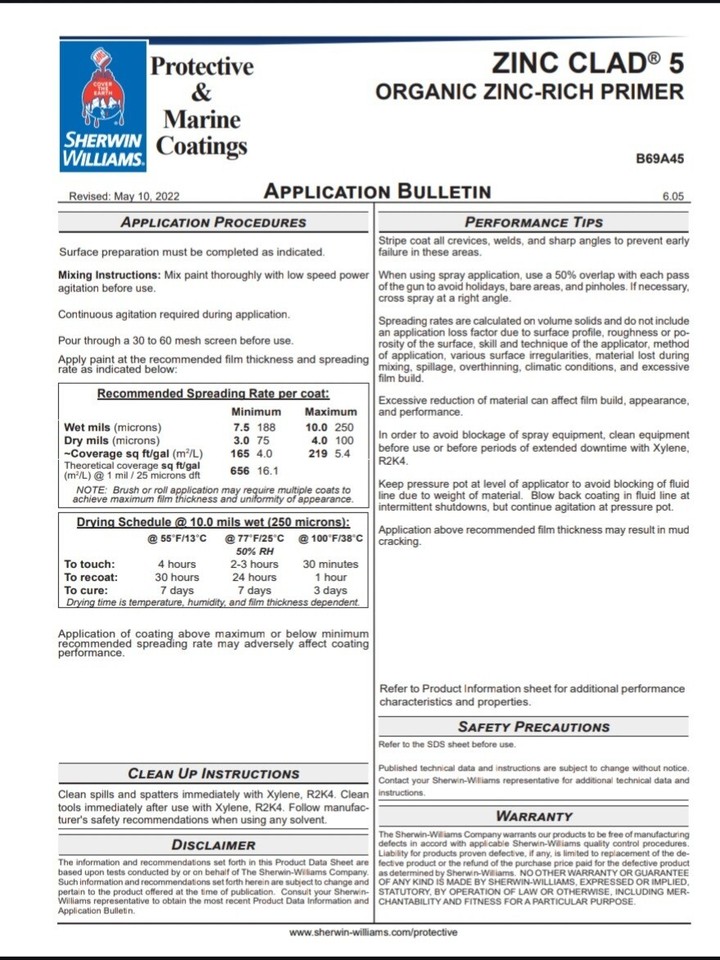 Sherwin williams Zinc Clad V Zinc rich coating Gallon | eBay