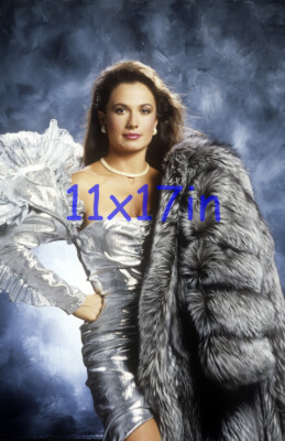 426,ANA ALICIA,WEARING A FUR COAT,falcon crest,11X17 POSTER SIZE PHOTO ...
