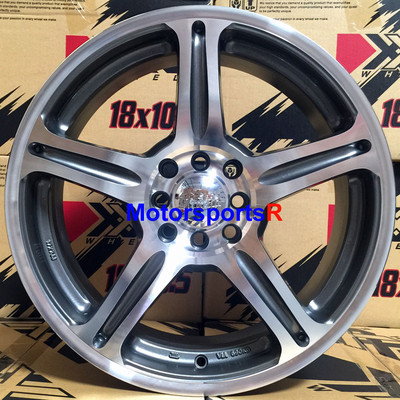 XXR Primax 772 17x7 +38 Gun Metal Gray Machine Silver Face Rims Wheels ...