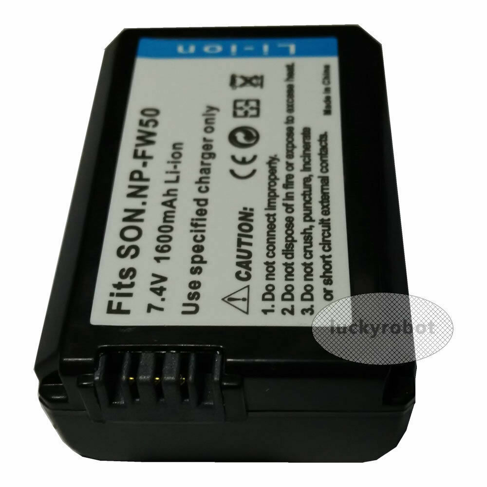 2X NP-FW50 Battery for Sony Alpha SLT-A33 A37 A55 A5000 A5100 A6300 DSC ...