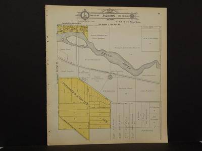 Michigan Jackson County Map City of Jackson section 12 1911 Y10#16 | eBay