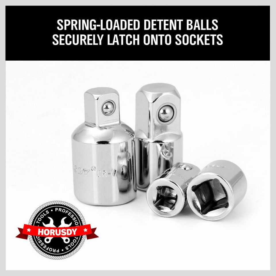 4pc 3/8" 1/4" 1/2" Ratchet wrench Socket Drive Adapter Reducer Air ...