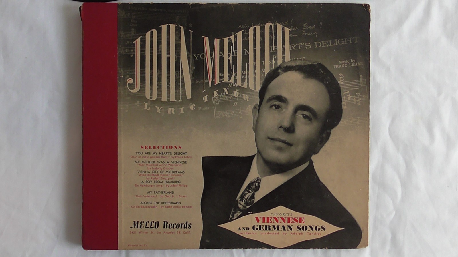 John Meloch 78rpm Set - Mello Records #M-1 “Favorite Viennese And ...