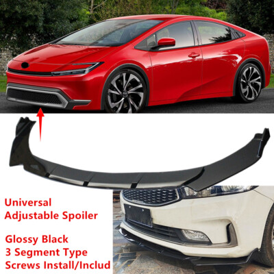 Universal Black Fit For Toyota Prius 23-24 Front Adjustable Lip Spoiler ...