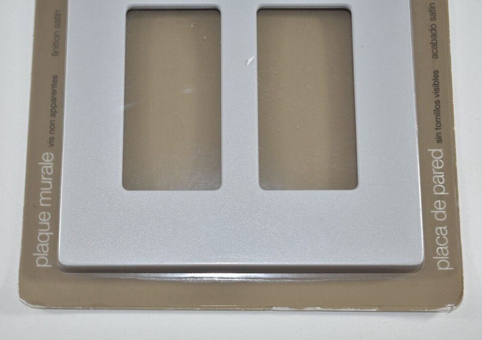 Lutron Palladium Gray Double Switch 2 Gang Wallplate SC-2-PD NEW Satin ...
