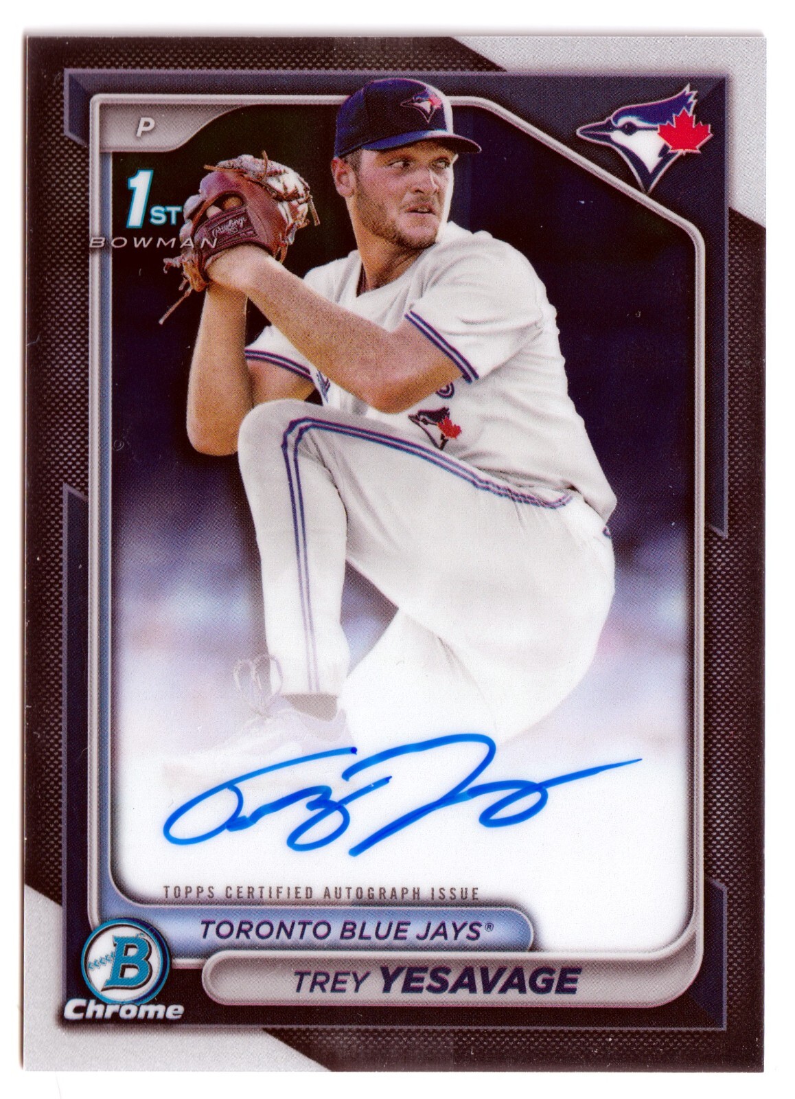 2024 BOWMAN CHROME DRAFT - PROSPECT - AUTOGRAPH - TREY YESAVAGE | eBay