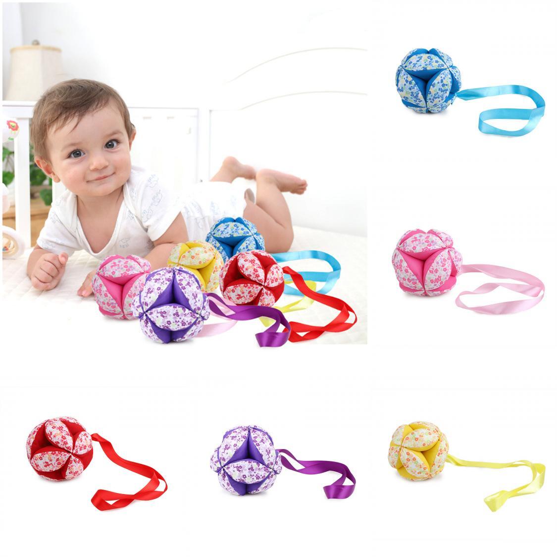 Unique Fabric Hand Grasp Ball Baby Infant Kids Rattle Bell Interactive ...