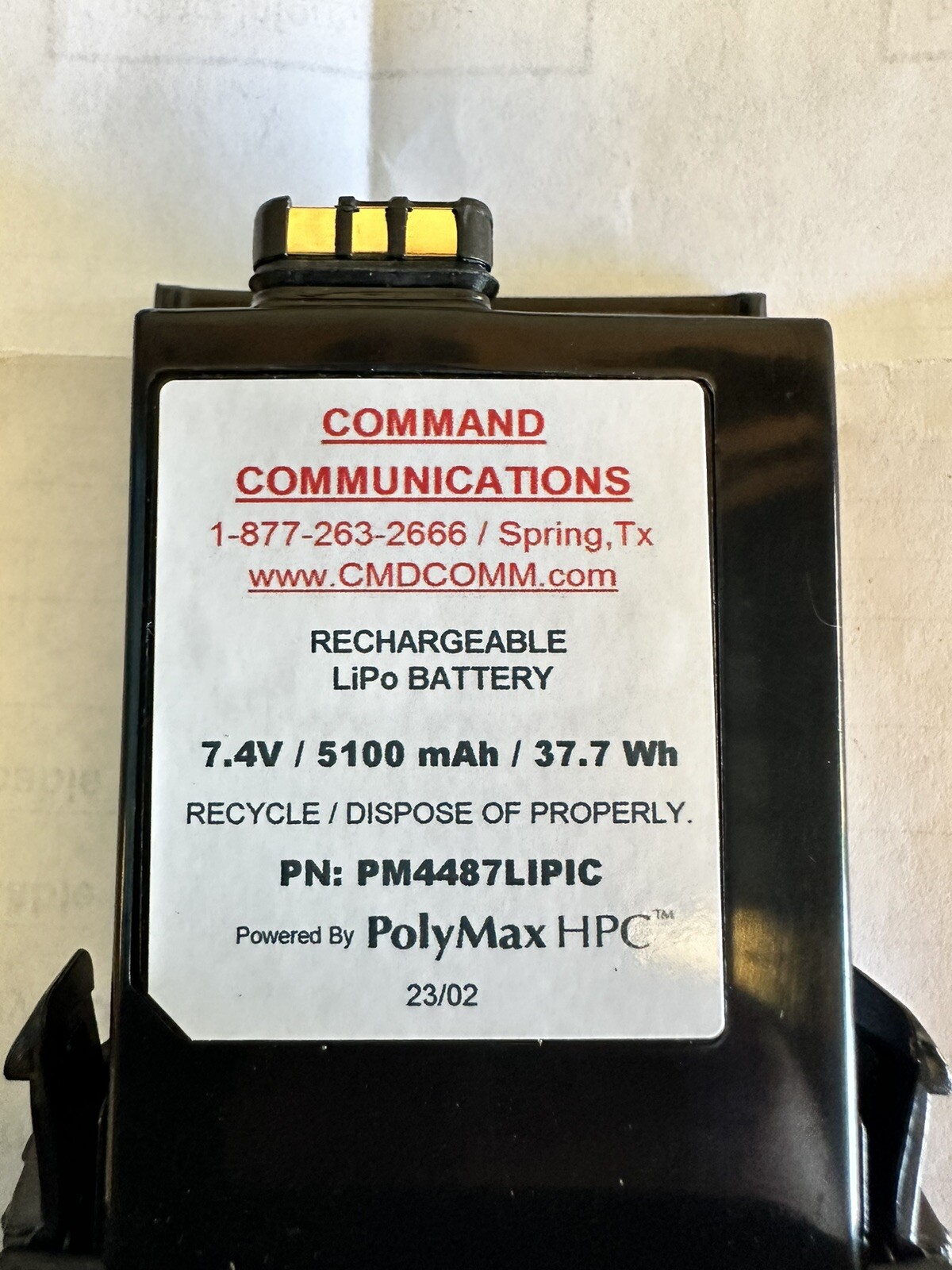 MOTOROLA APX 6000 7000 8000 BATTERY NNTN7033 PMNN4494 PMNN4487 5,100mAh ...