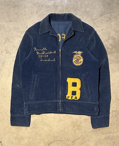 Vintage 50’s FFA President Corduroy Jacket California Size 40 | eBay