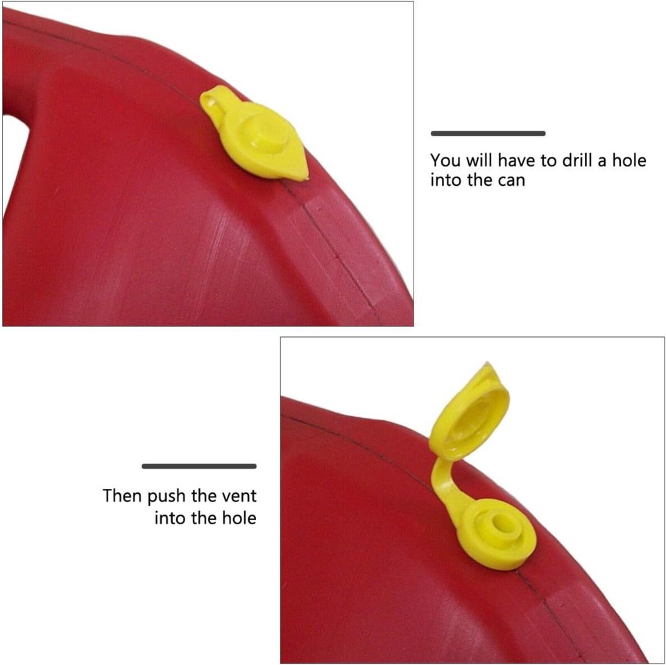 5Pcs Yellow Fuel Gas Can Jug Vent Cap Blitz Scepter Essence Midwest ...