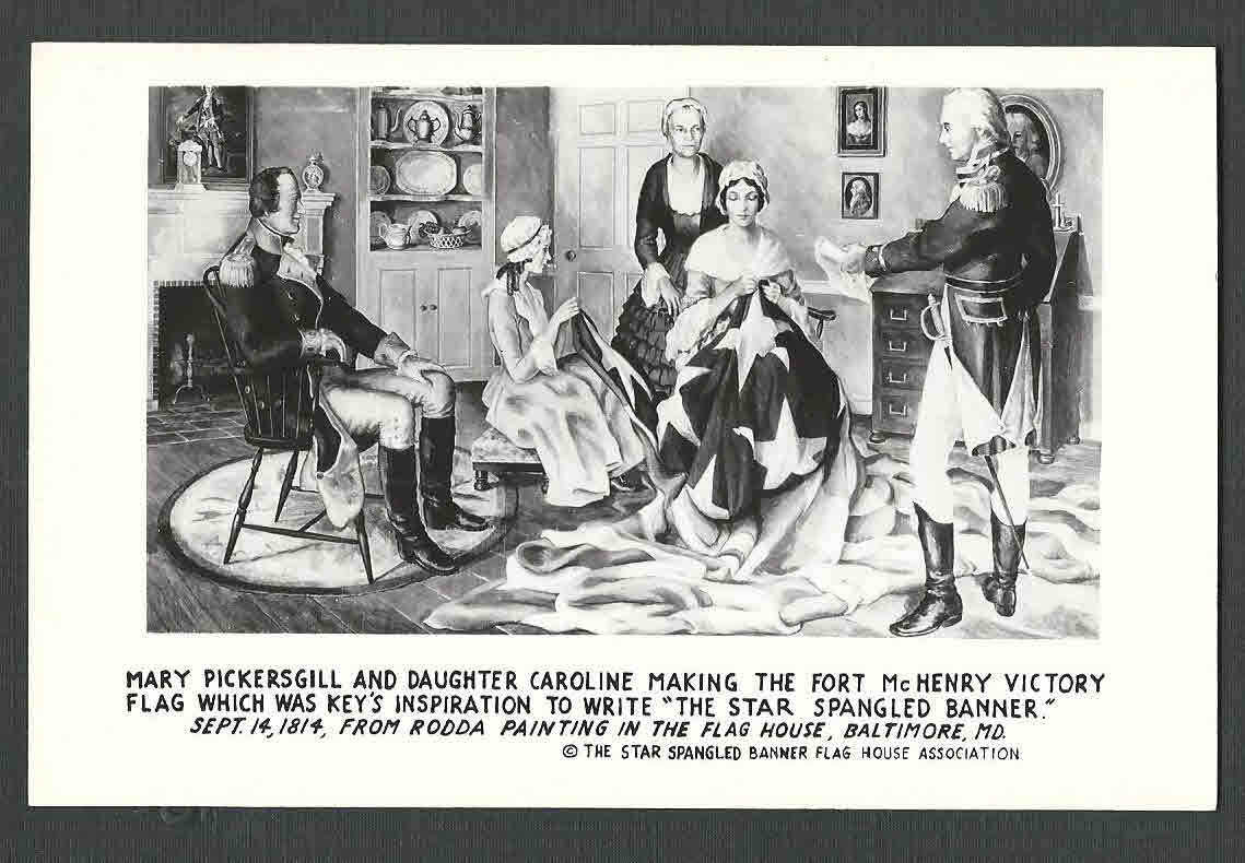 Ca 1937 RPPC BALTIMORE MD MARY PICKERSGILL & DAUGHTER CAROLINE MAKING ...